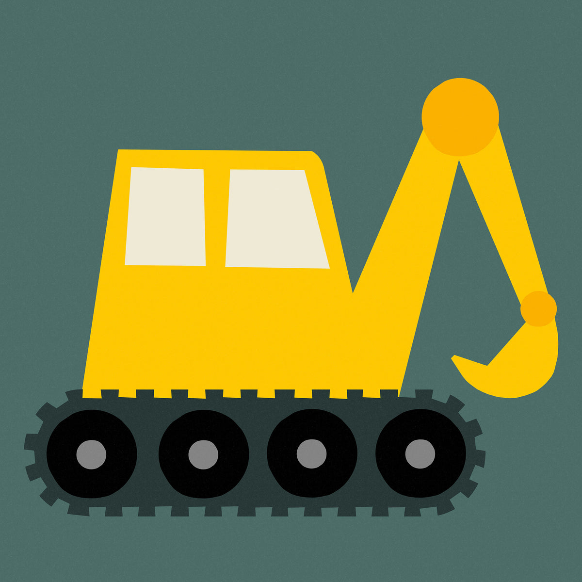 Digger | alphabet wall print by Lorna Freytag – Lorna Freytag Illustration