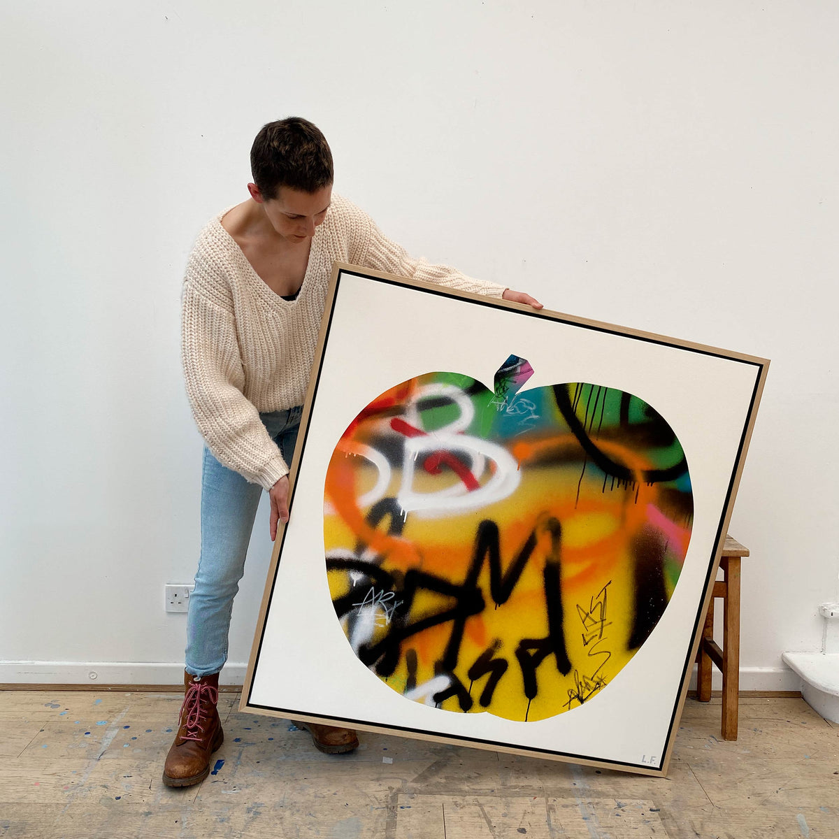 Graffiti Apple painting by Lorna Freytag – Lorna Freytag Illustration