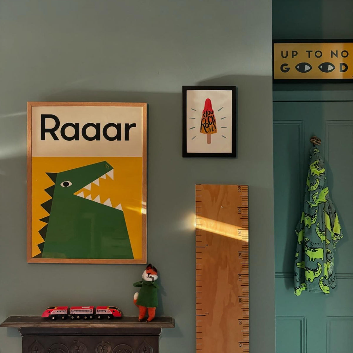 Dinosaur-Raar, animal sounds, children's wall print – Lorna Freytag ...